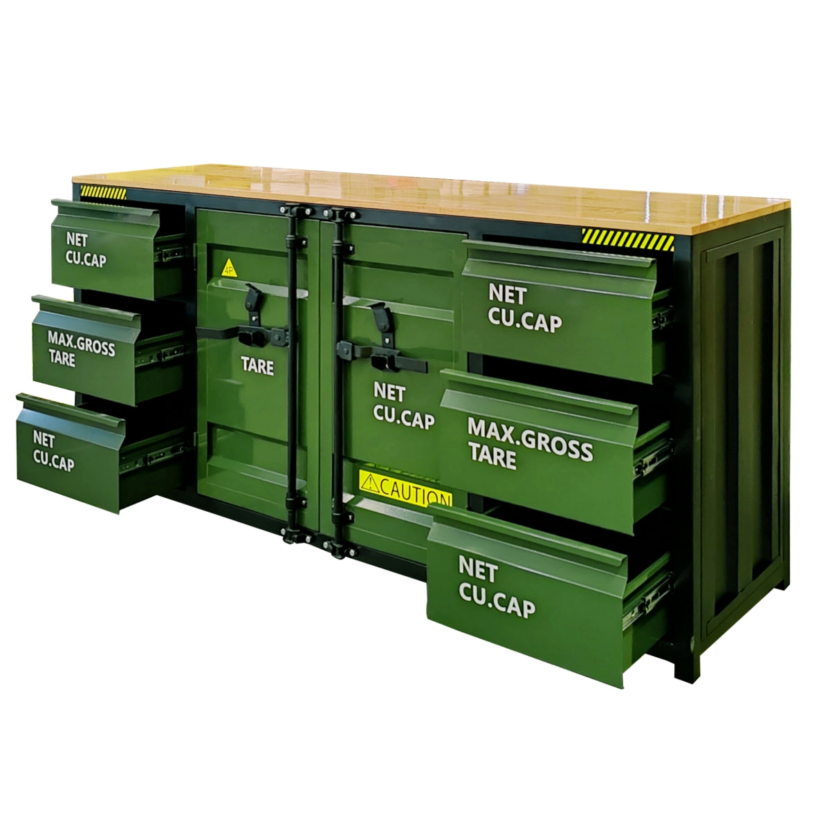 6.5ft Storage Cabinet with Workbench (6 Drawers) – Container Solutions ...