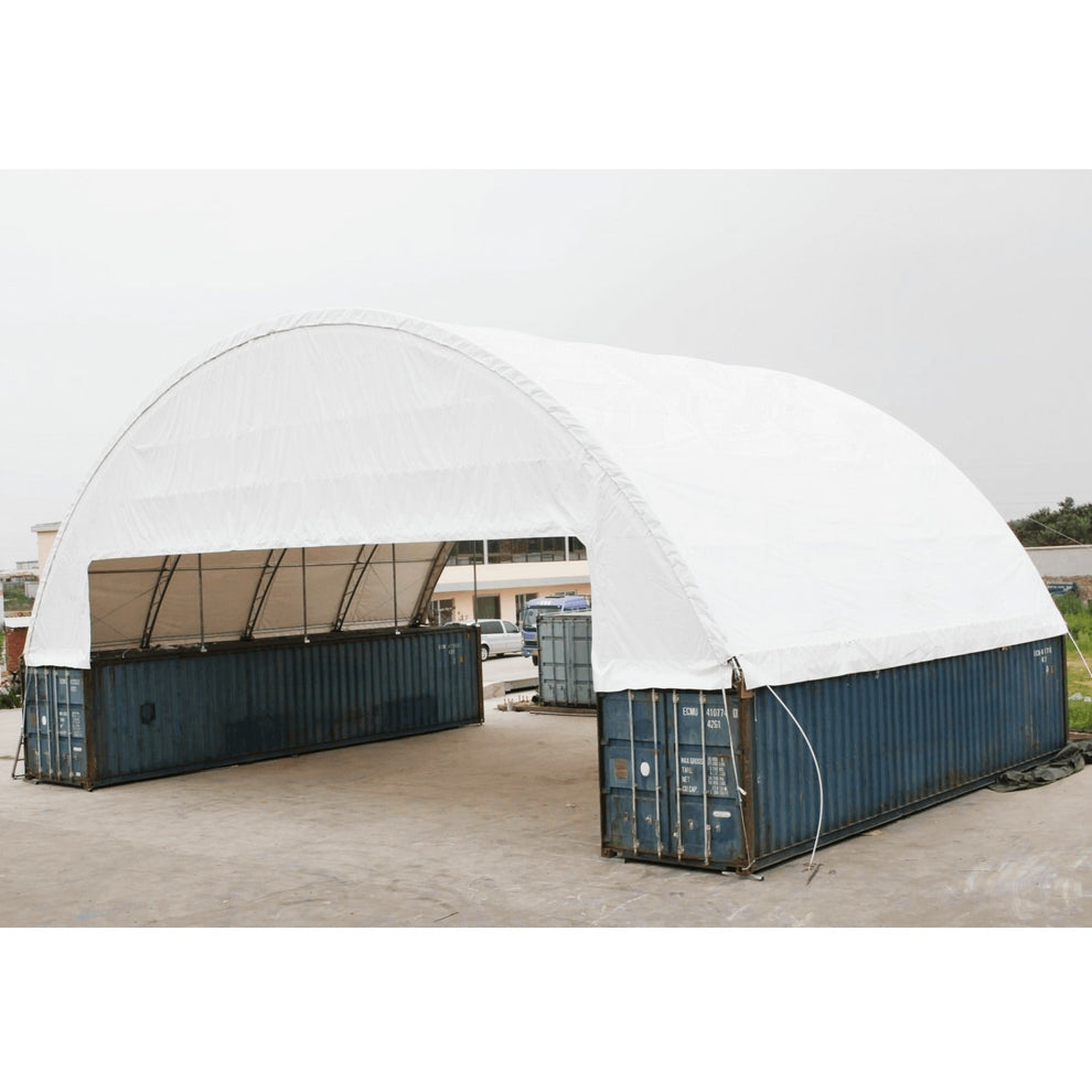 Double Truss Shipping Container Canopy Shelter 60'x40'x15' – Container ...