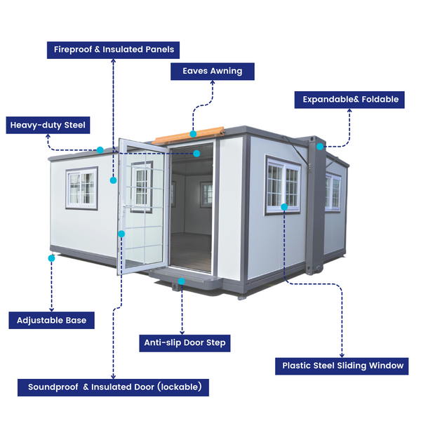 Mobile Expandable Prefab House 16½ft x 20ft – Farm 2 Home & CONTAINER ...